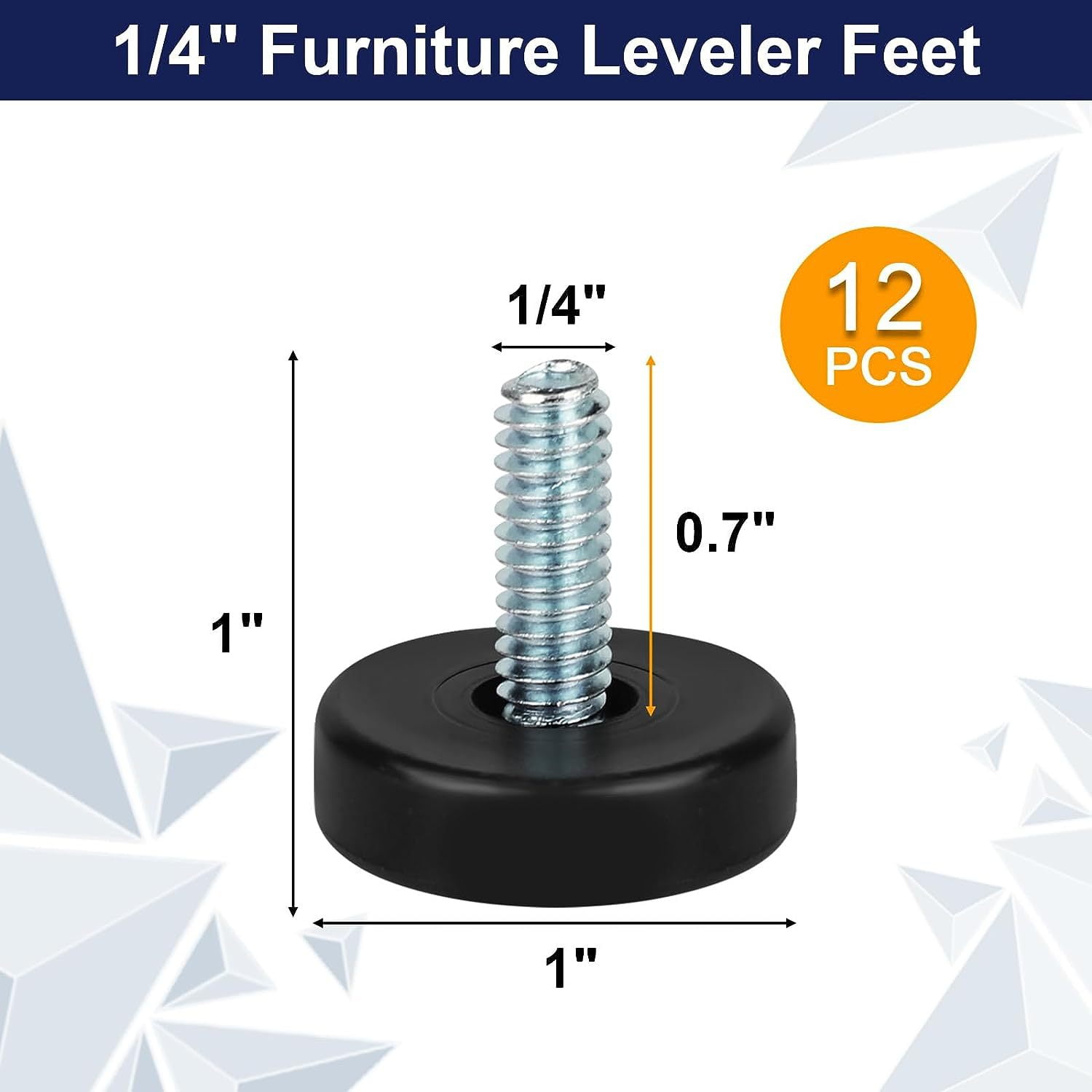 12pcs Screw In Furniture Feet Adjustable Furniture Feet Levelers for ...