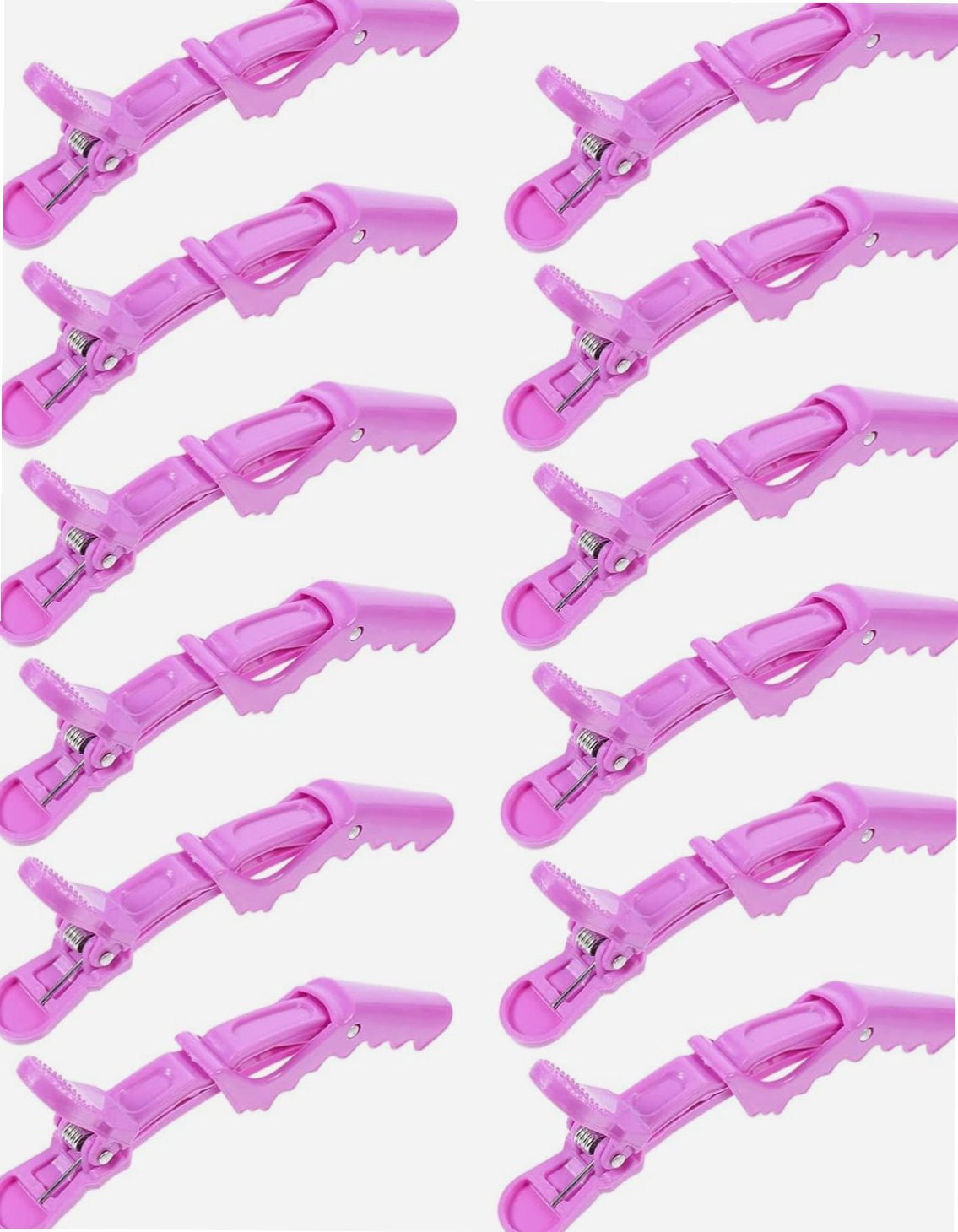 12pcs Sectioning, Design, Purple Hinged Portable Slip Alligator ...