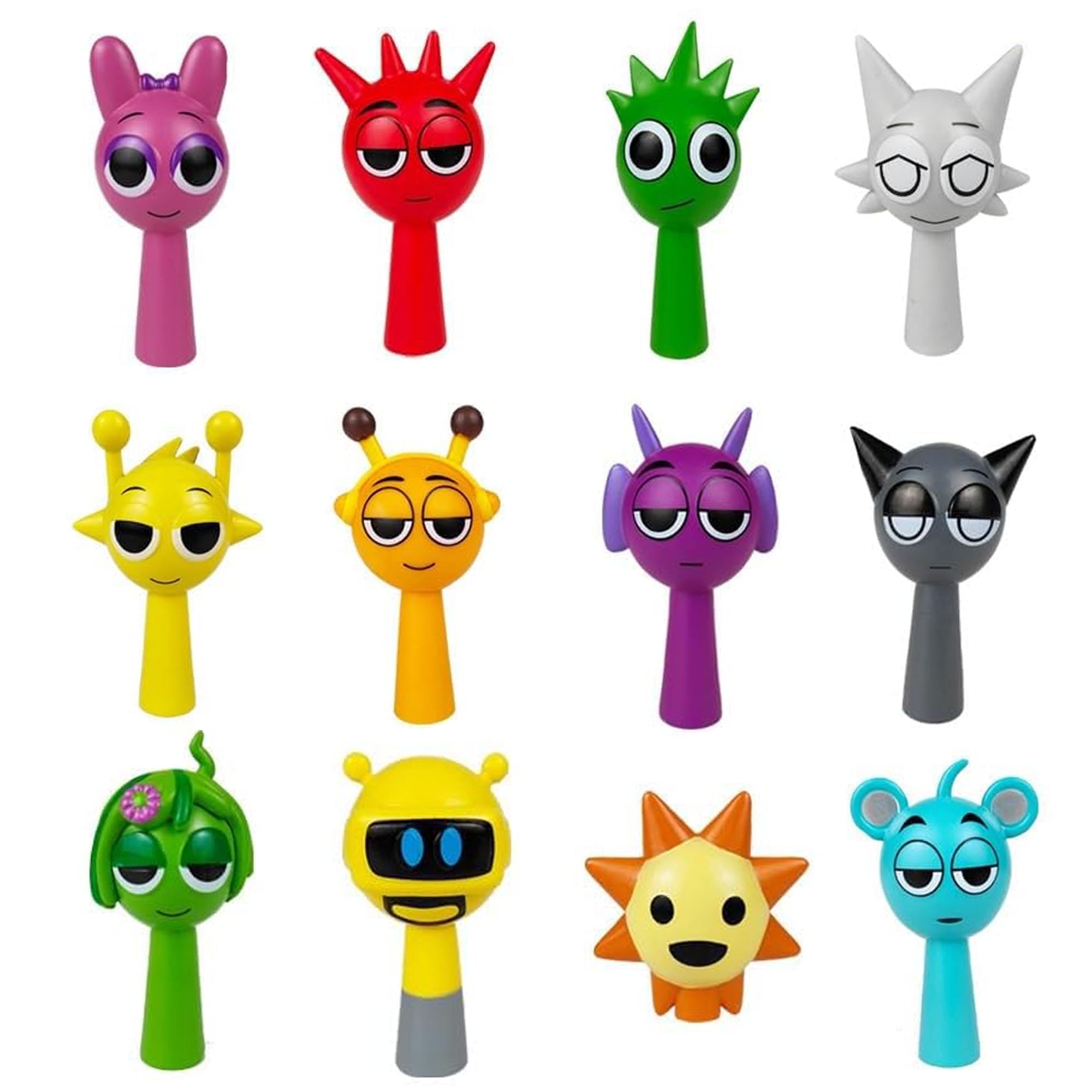 12pcs Set Sprunki Action Figures, Each Figure is about 3" Tall ...