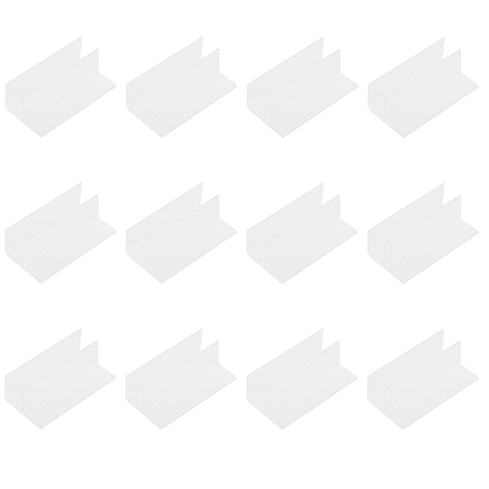 12pcs Shelf Goods Price Tag Clip Label Display Holder Plastic Clear ...