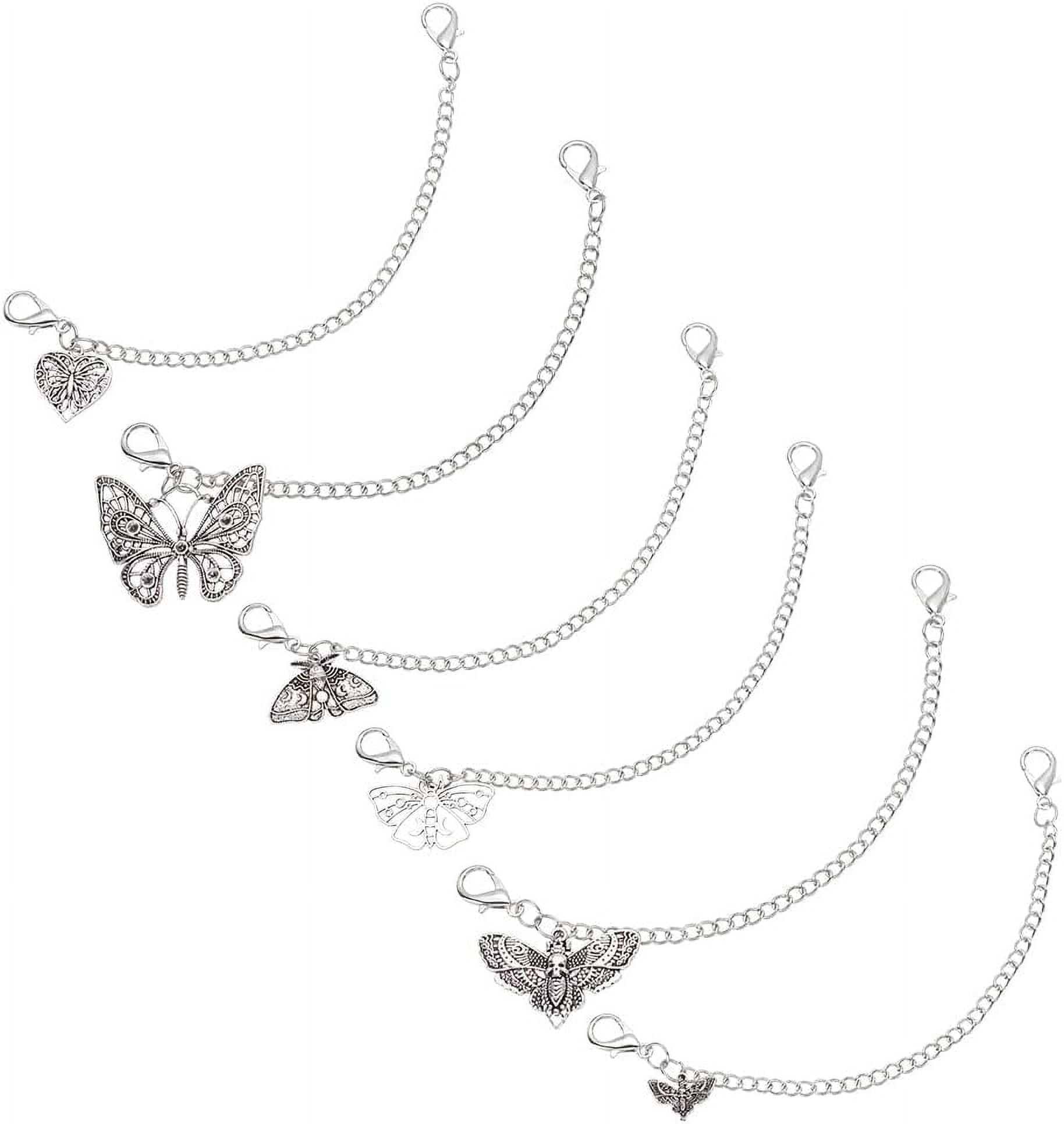 12pcs Shoe Chains 6 Styles Shoe Decoration Charms Butterfly Pendant ...