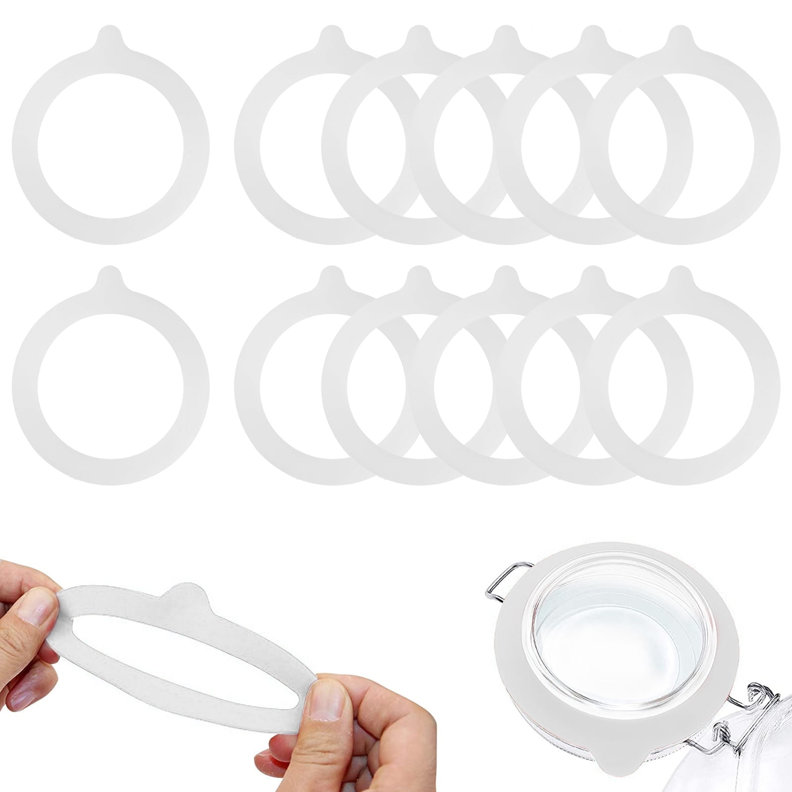 EEEkit Silicone Sealing Rings Gaskets for Mason Jars, Airtight ...