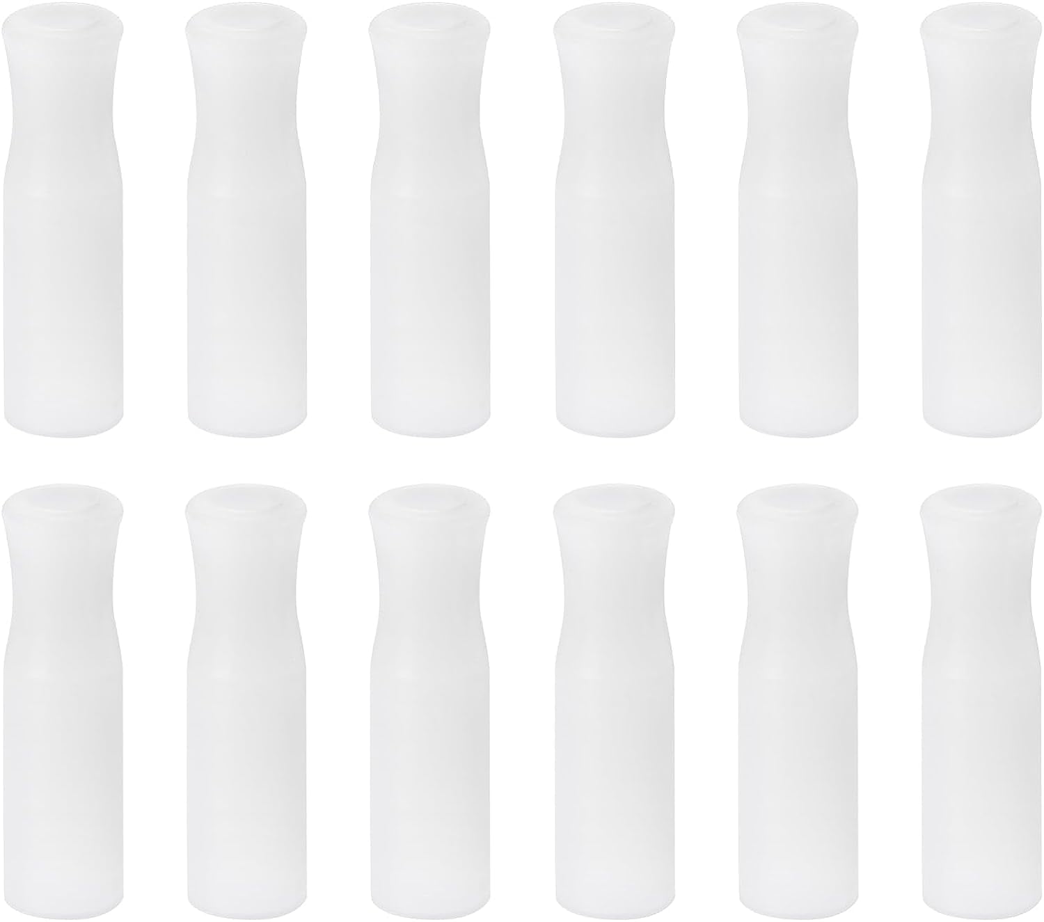 12pcs Silicone Straw Tips, Metal Straw Covers, Soft Reusable Straws ...