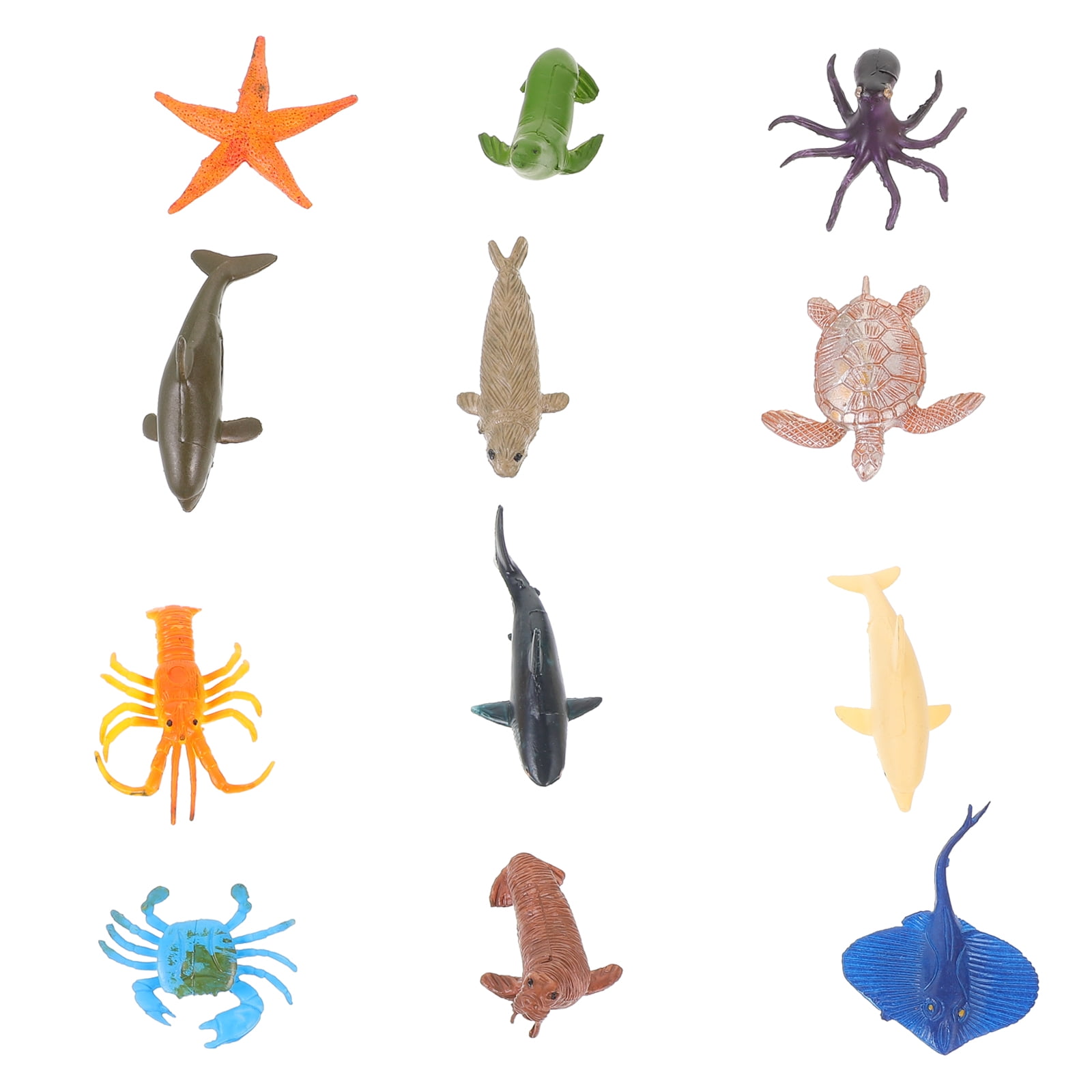 12pcs Simulation Marine Organism Model Toys Ocean Animal Figures for ...