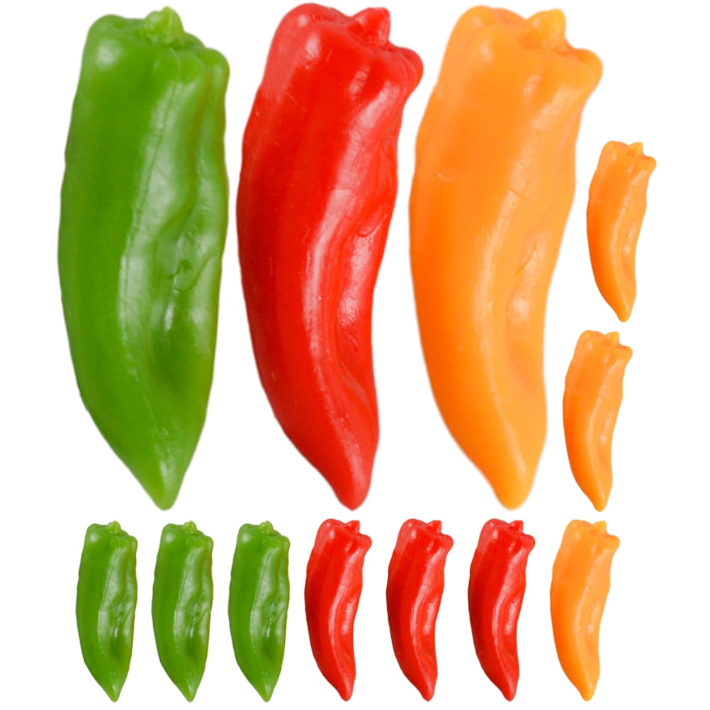 12pcs Simulation Pepper Fake Pepper Realistic Faux Pepper Fake ...