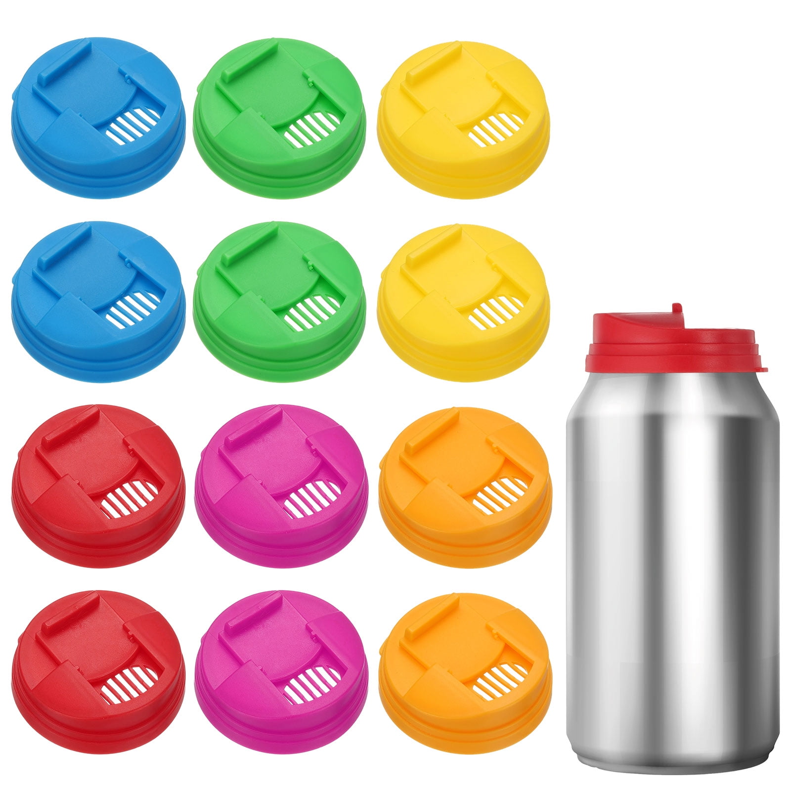 12pcs Soda Can Lids, 2.4 Inch Plastic Can Covers, Lid Covers Round ...