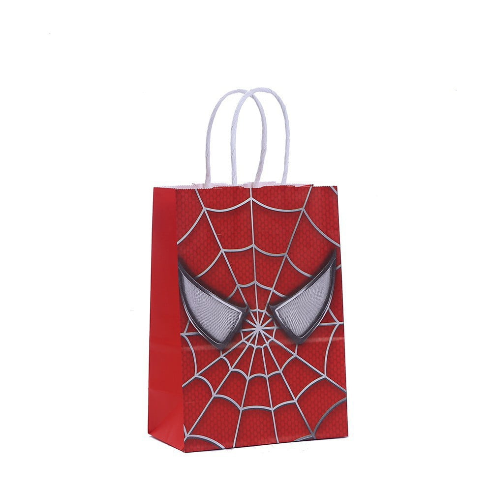 12pcs Spiderman Gift Bags, Spiderman-Inspired Paper Candy Bags, Red and ...