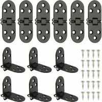 12pcs Stainless Steel Flat Hinge 270 Degree Hinge Folding Table Door ...