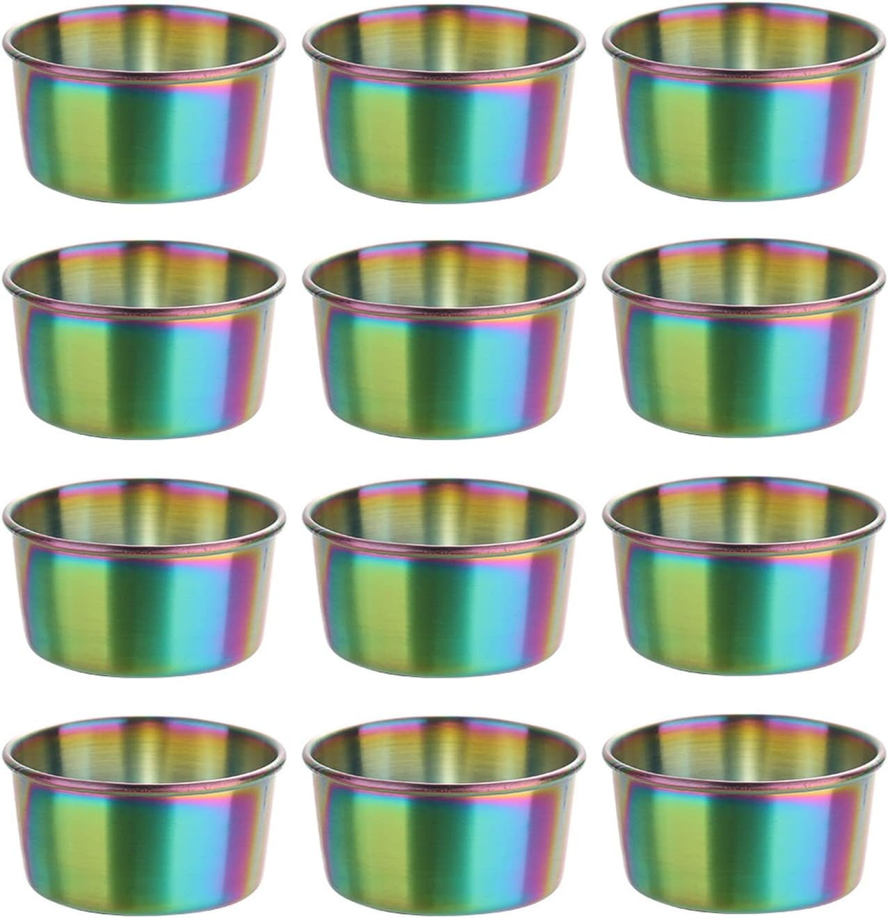 12pcs Stainless Steel Sauce Cup Condiment Ketchup Dipping Cups Mini ...