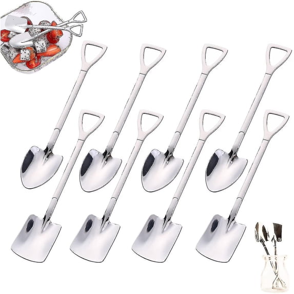 12pcs Stainless Steel Spade Spoon,watermelon Spoon Coffee Spoon Ice ...