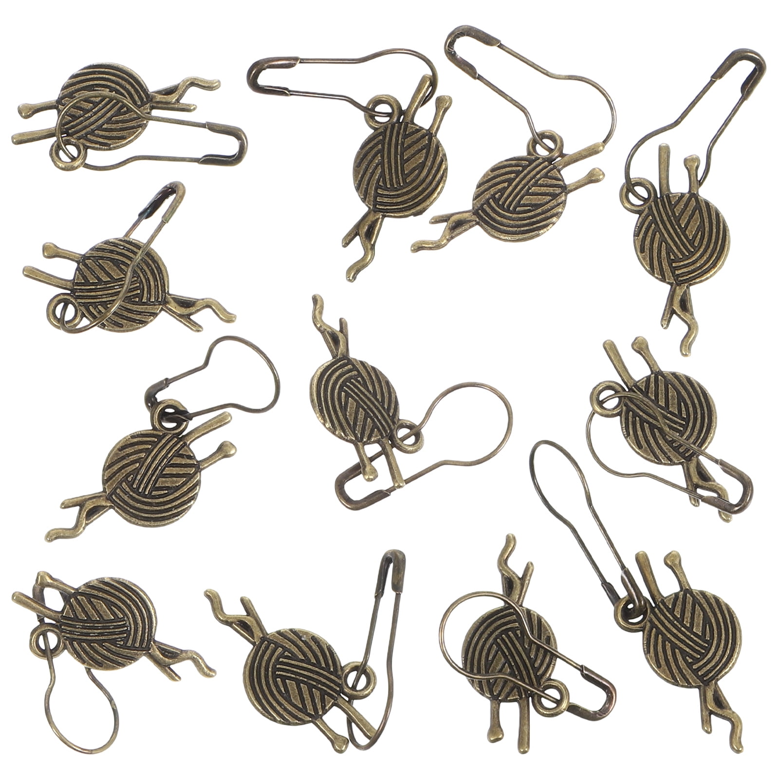 12pcs Stitch Marker Charms Pendants Antique Crochet Marker Locking ...