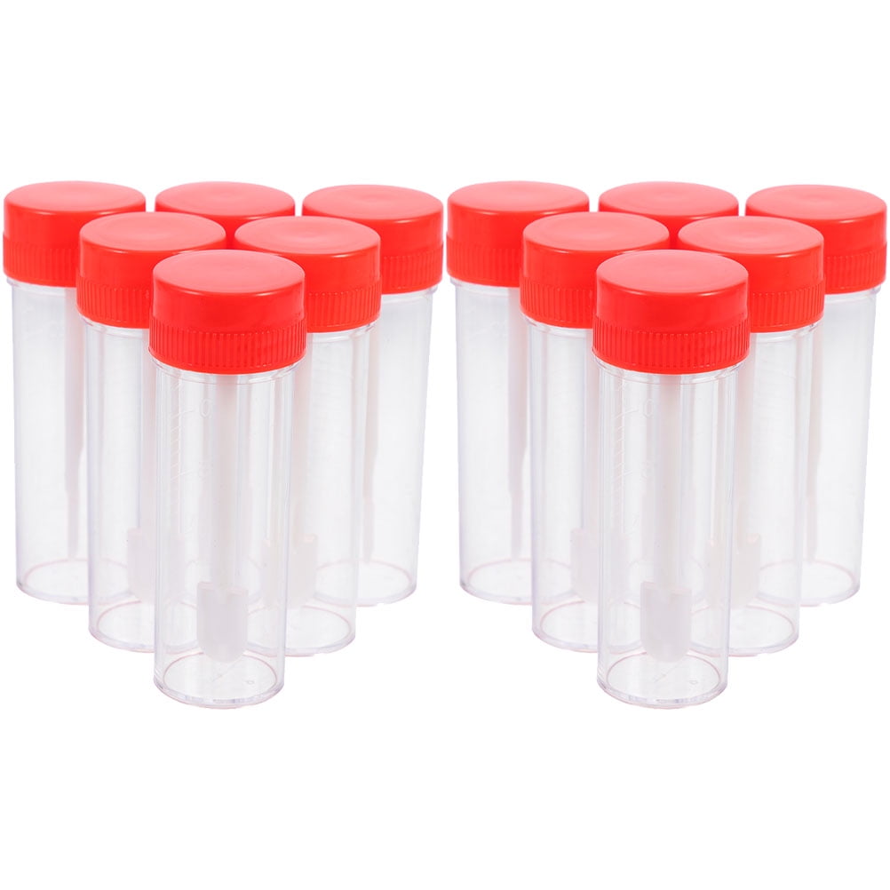 12pcs Stool Sampling Tubes Plastic Sampling Tubes Disposable Test Tubes ...