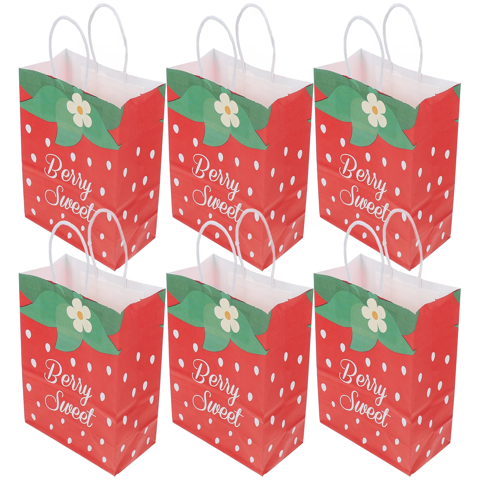 12pcs Strawberry Candy Paper Bags Strawberry Birthday Bags for Party ...