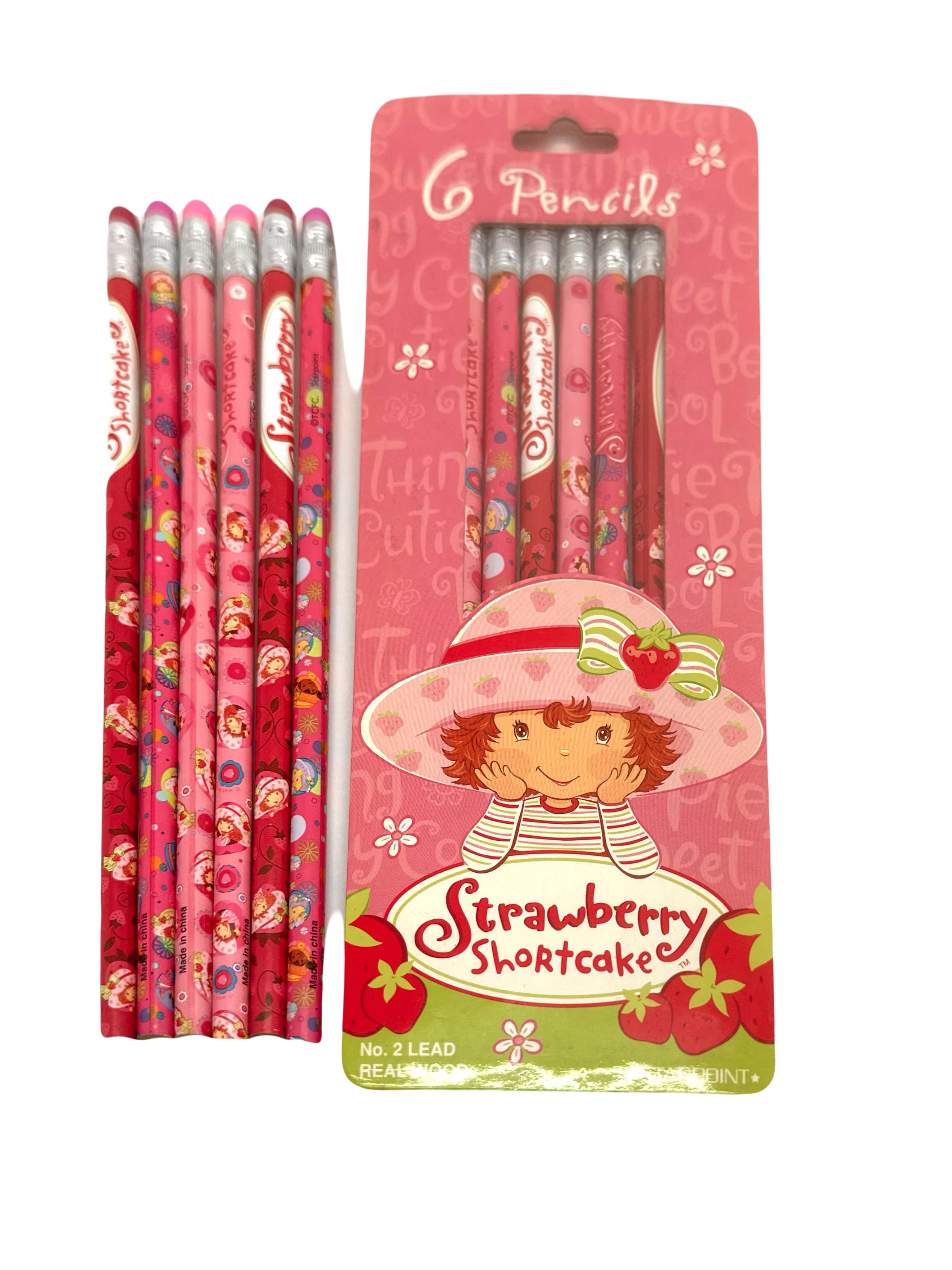 FAB Starpoint Strawberry Shortcake Pencils, #2 HB Lead, Multicolor, 6 ...