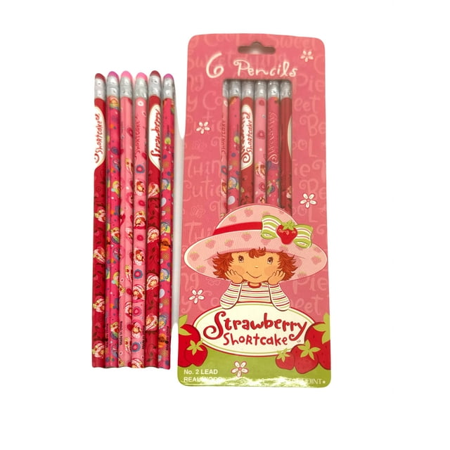 FAB Starpoint Strawberry Shortcake Pencils, #2 HB Lead, Multicolor, 6 ...