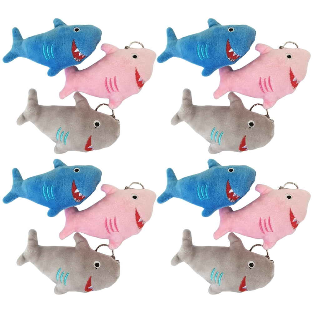DINHEAROM Adorable Assorted Color Plush Shark Keychain Perfect for ...