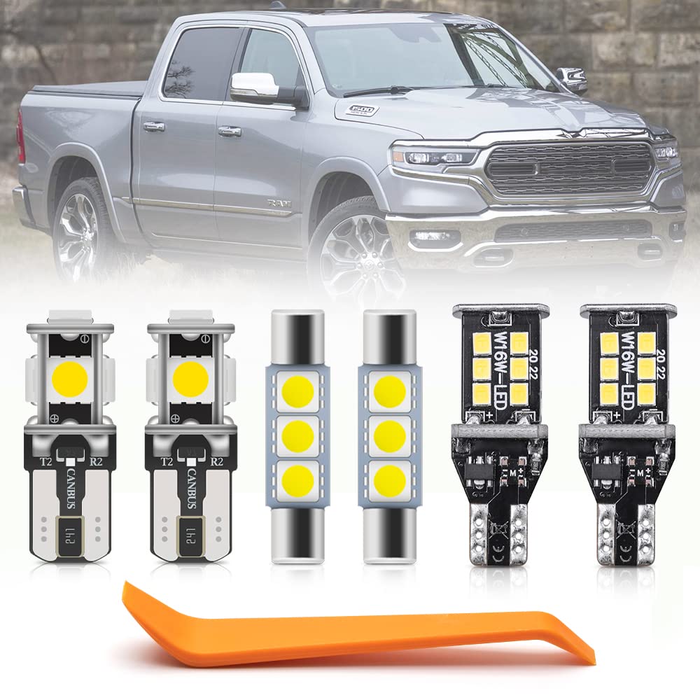 12pcs Super Bright 6000K KEF16 LED Interior Lights for 2019 2020 2021 2022 Dodge RAM 1500 5th ...