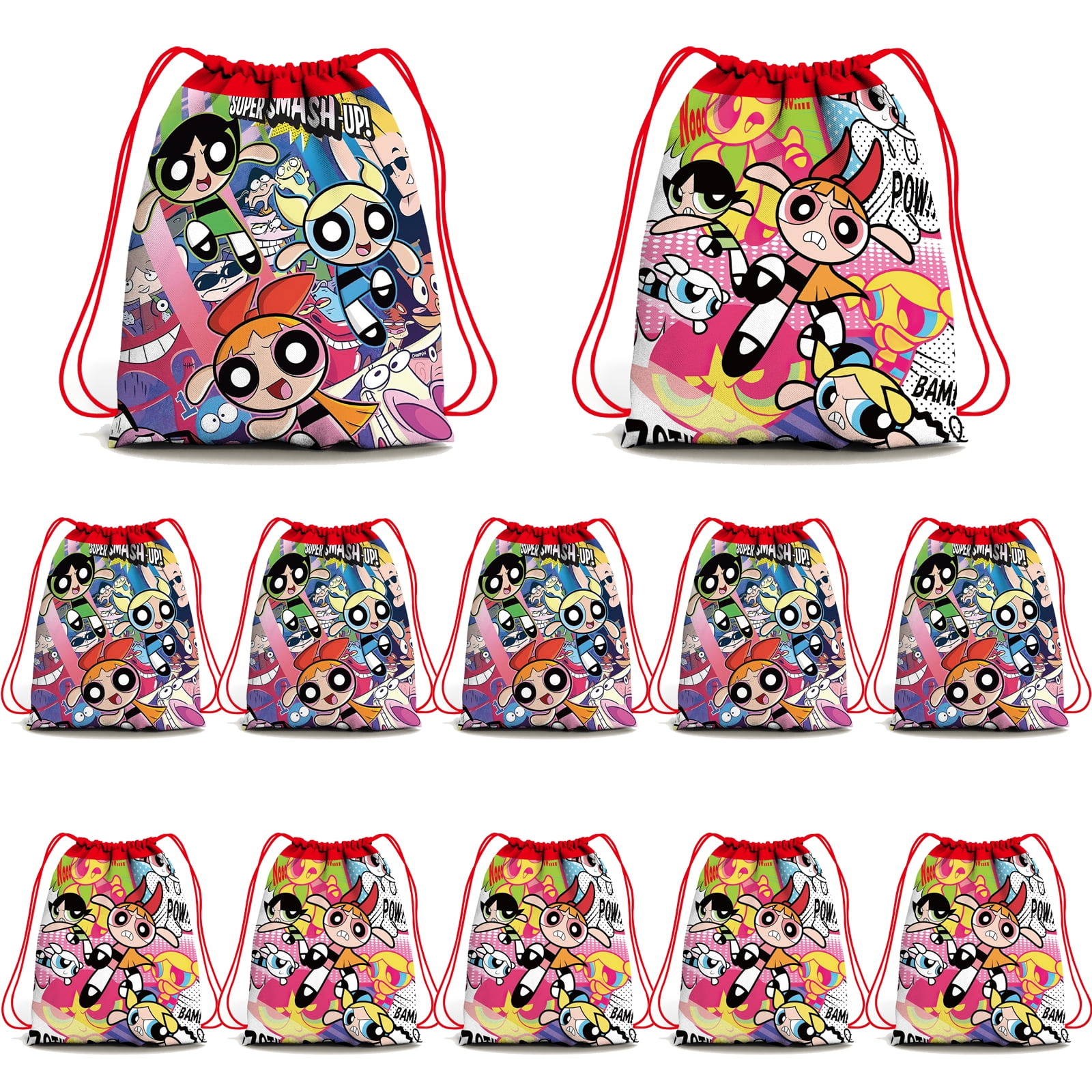 12pcs Super Power Girls Party Drawstring Bag Reusable Super Power Girls ...