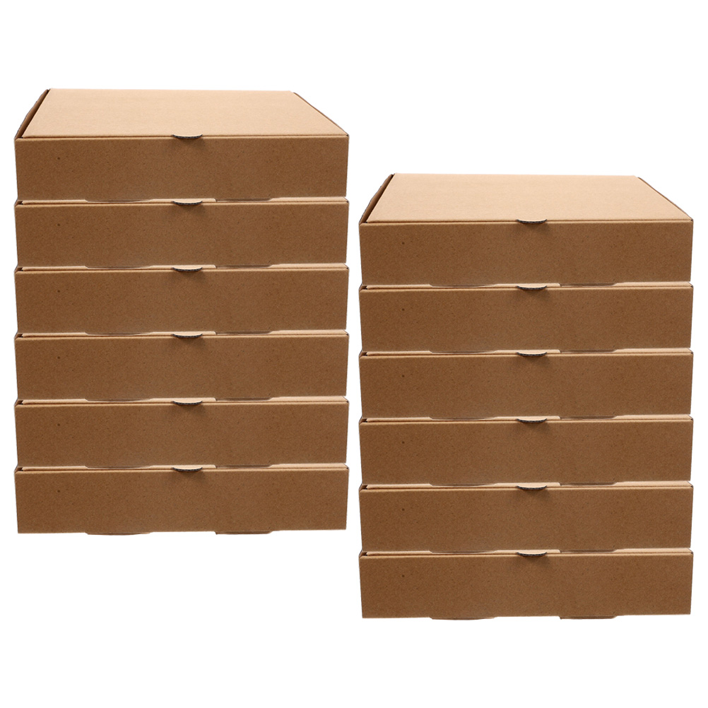 12pcs Thicken Pizza Storage Boxes Square Paper Pizza Box Pizza Takeout ...