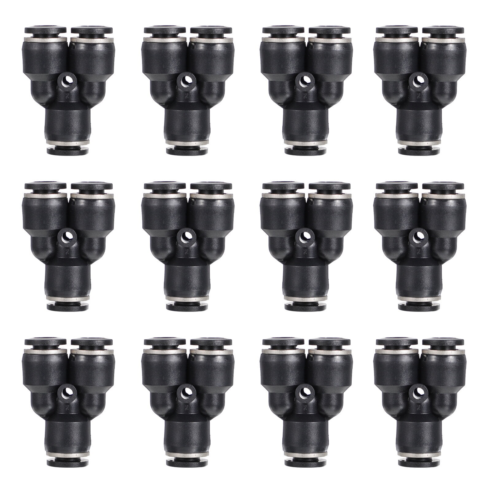 12pcs Three-way Tube Fittings Plastic Y Spliter Connector (PY6) - Walmart.com