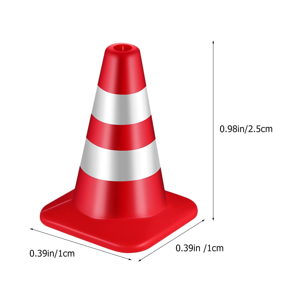 12pcs Tiny Traffic Cones Signs Mini Traffic Cones Models Plastic Toys ...