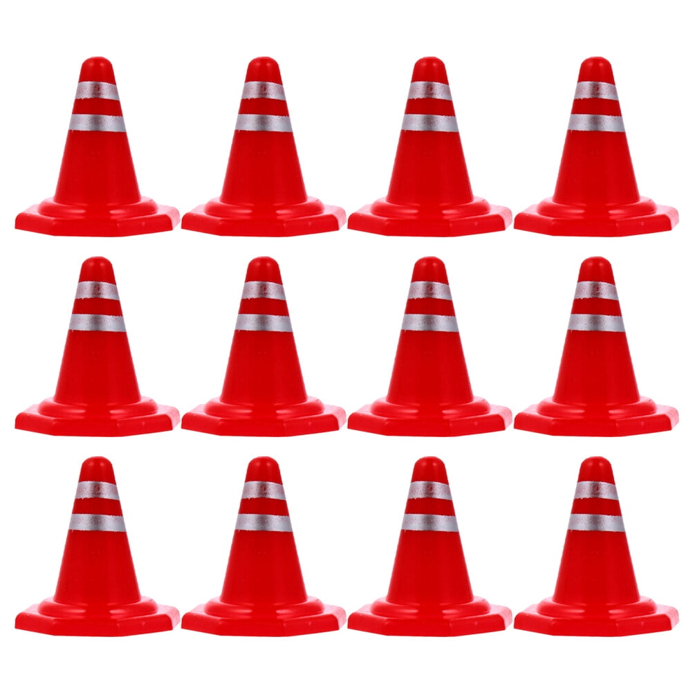 Traffic Roadblocks Set with 12pcs Red Plastic Cones for Decoration and ...