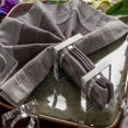 12pcs Transparent Acrylic Napkin Ring Set - Square Reusable Holders for ...