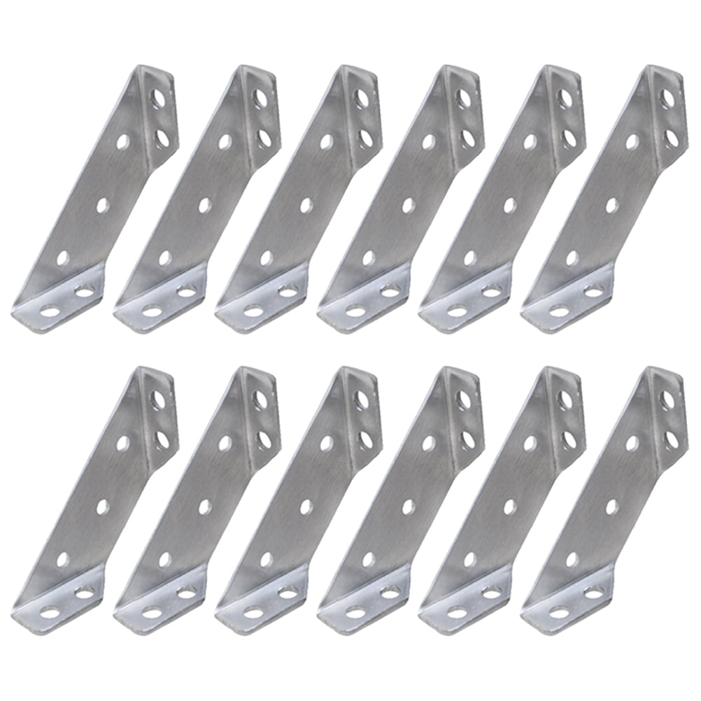 12pcs Trapezoid Angle Bracket Right Angle Corner Brace Stainless Steel ...