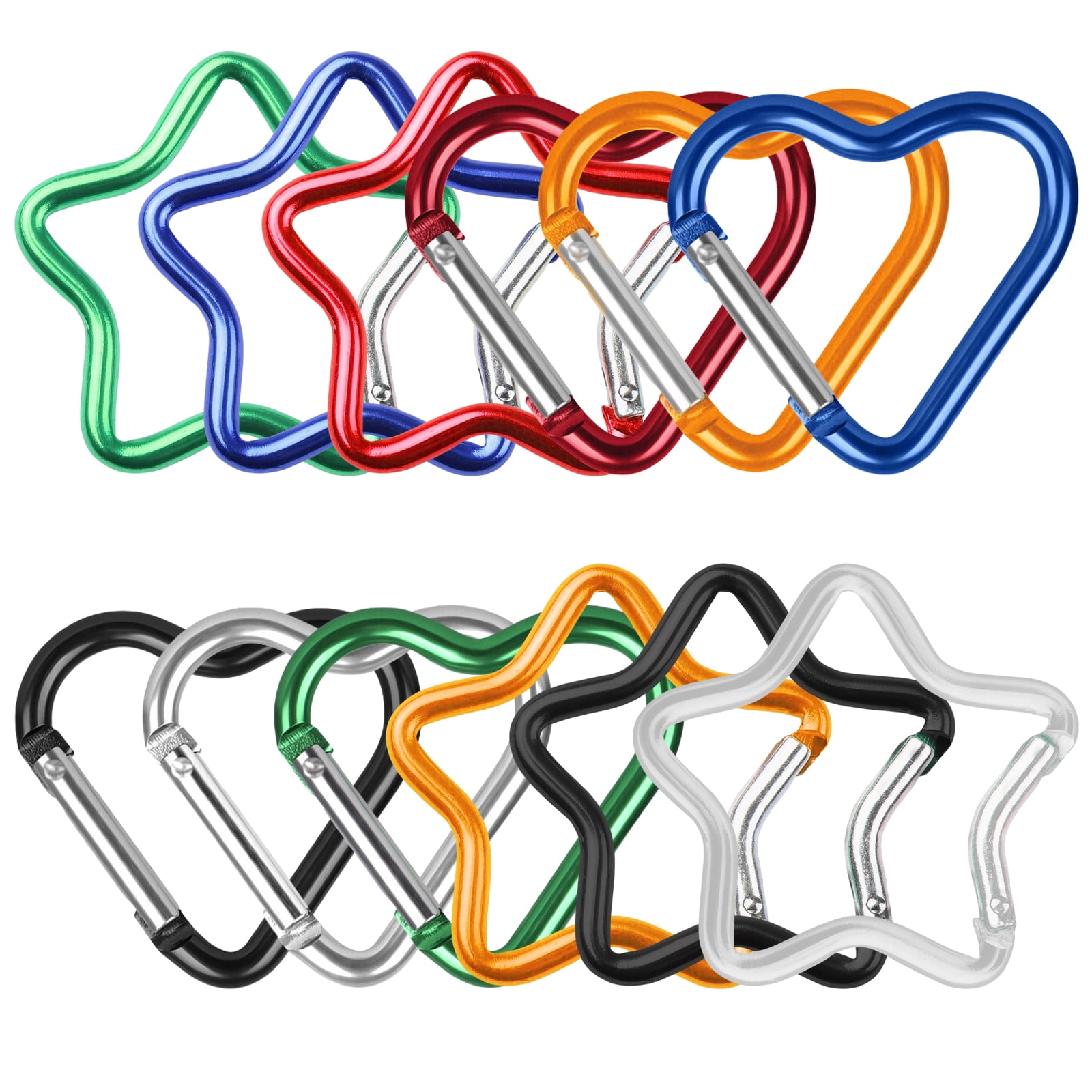 12pcs Travel Carabiner Screw Lock Carabiner Fishing Carabiner Climbing ...