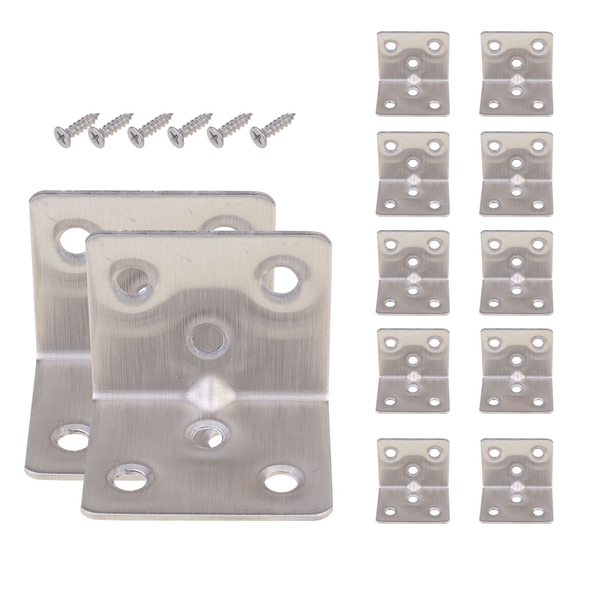 Sturdy Stainless Steel L-Shaped Shelf Brackets for Home Use Silver ...