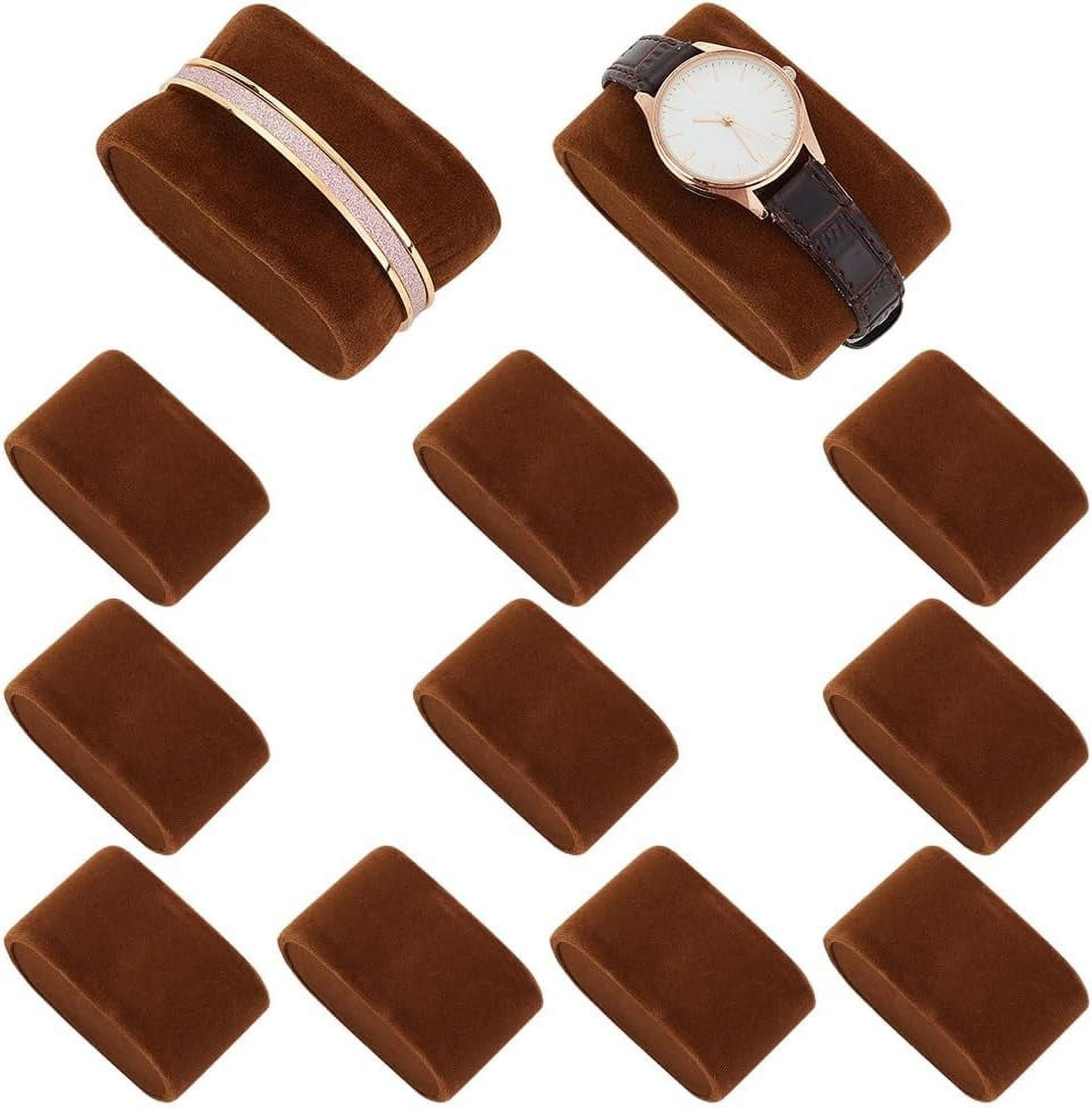 12pcs Velvet Bracelet Pillows Brown Bangle Pillows Jewelry Display ...