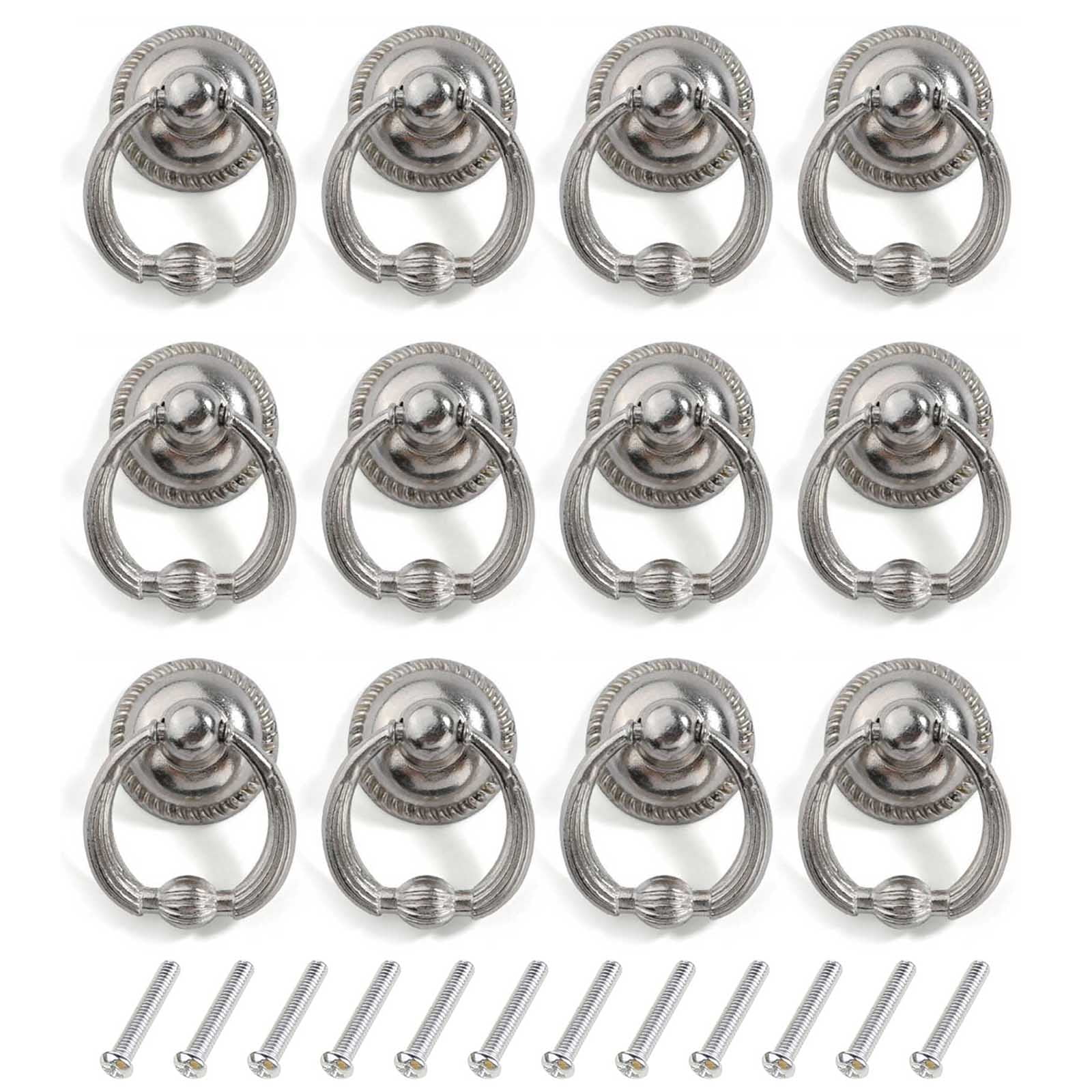 12pcs Vintage Cupboard Drawer Knob Zinc Alloy Wardrobe Dressers Pull ...