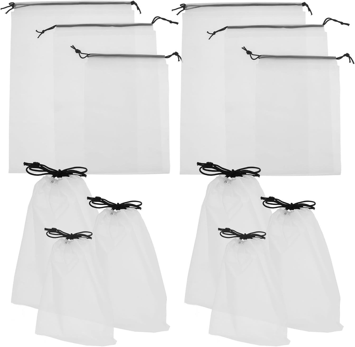 12pcs Waterproof Drawstring Bags, Pe Frosted Semi-Wet Bags for Swimwear ...