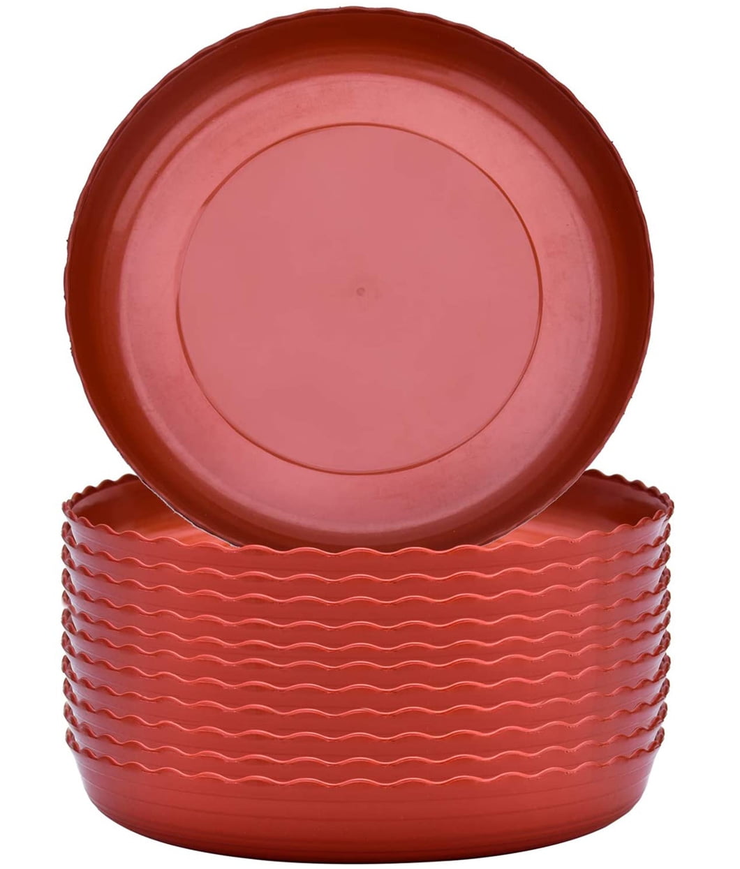 12pcs Wave Plant Saucer 6 Inch Plastic Flower Pot Tray Durable Plant ...