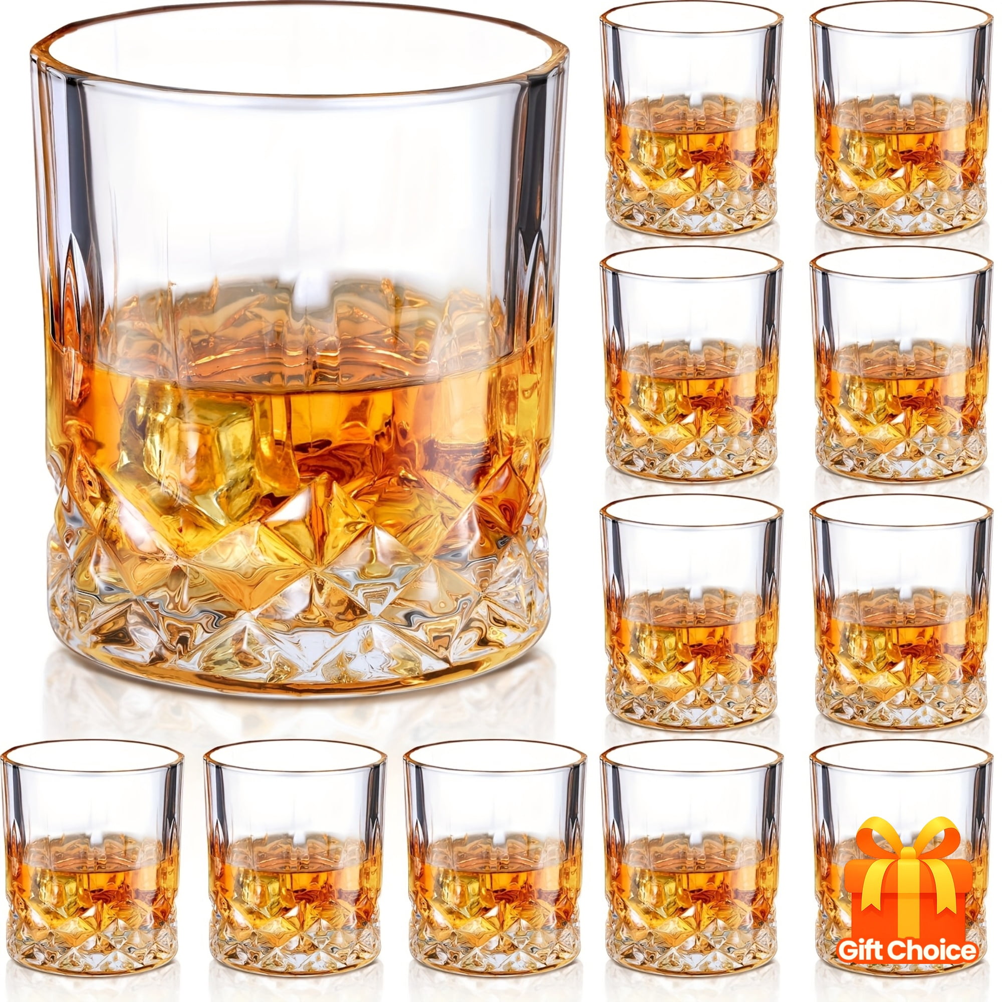 [12pcs Whiskey Glasses] 12pcs Old Fashioned Whiskey Glasses | Bourbon ...