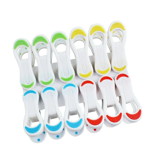 12pcs Windproof Plastic Clothespins Anti-Slip Clothes Laundry Clips for ... 12pcs Windproof Plastic Clothespins Anti-Slip Clothes Laundry Clips for ...
