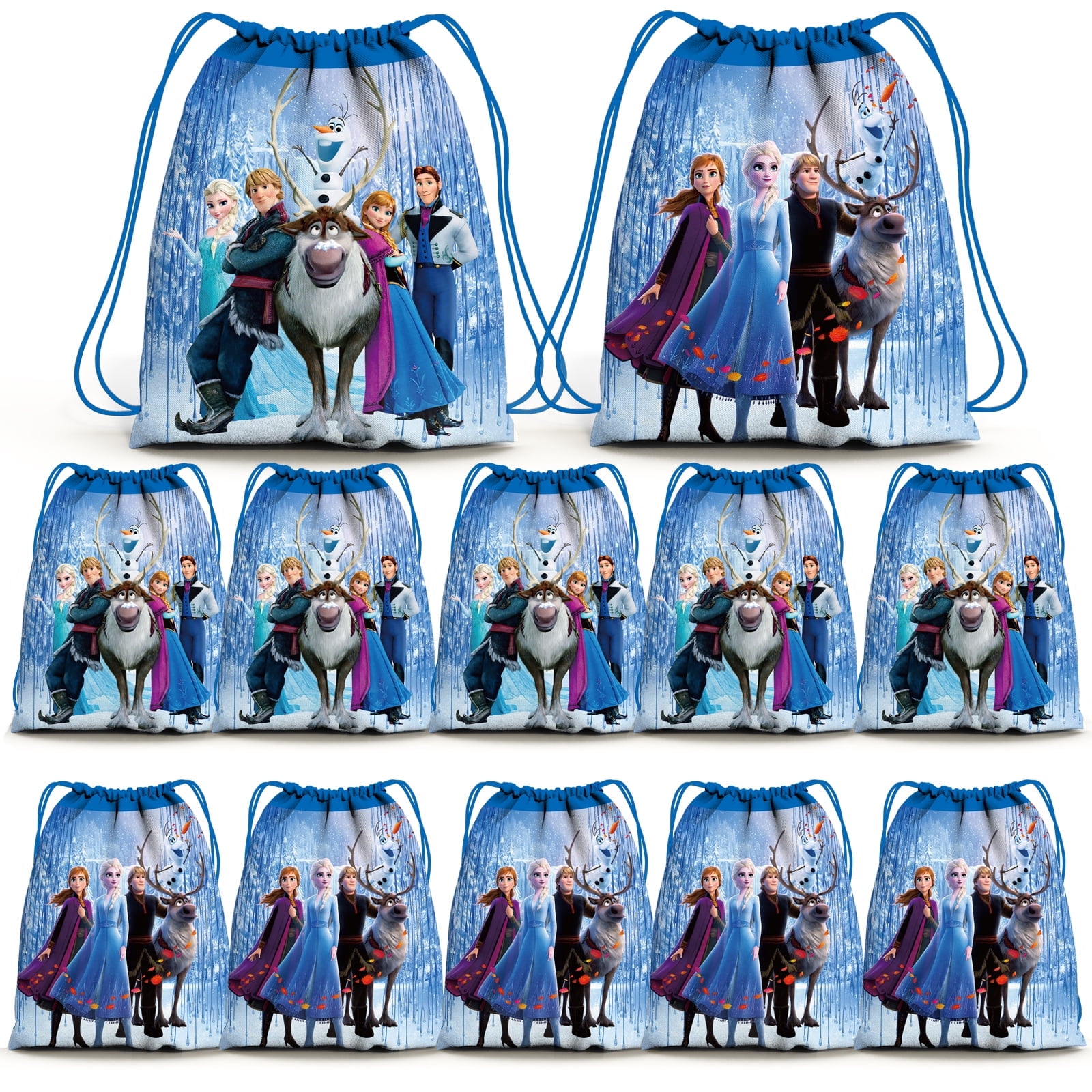 12pcs Winter Frozen Party Drawstring Bag Reusable Super Power Frozen ...