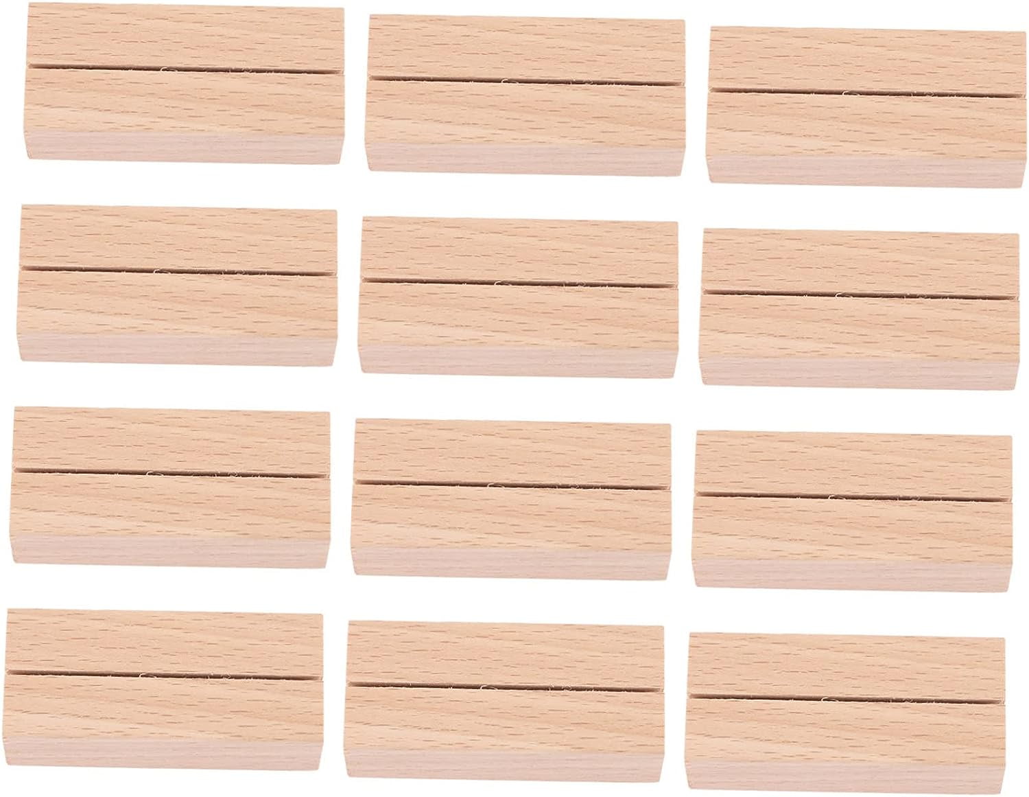 12pcs Wooden Card Holder Table Number Sign Holders Table Marker Stands ...