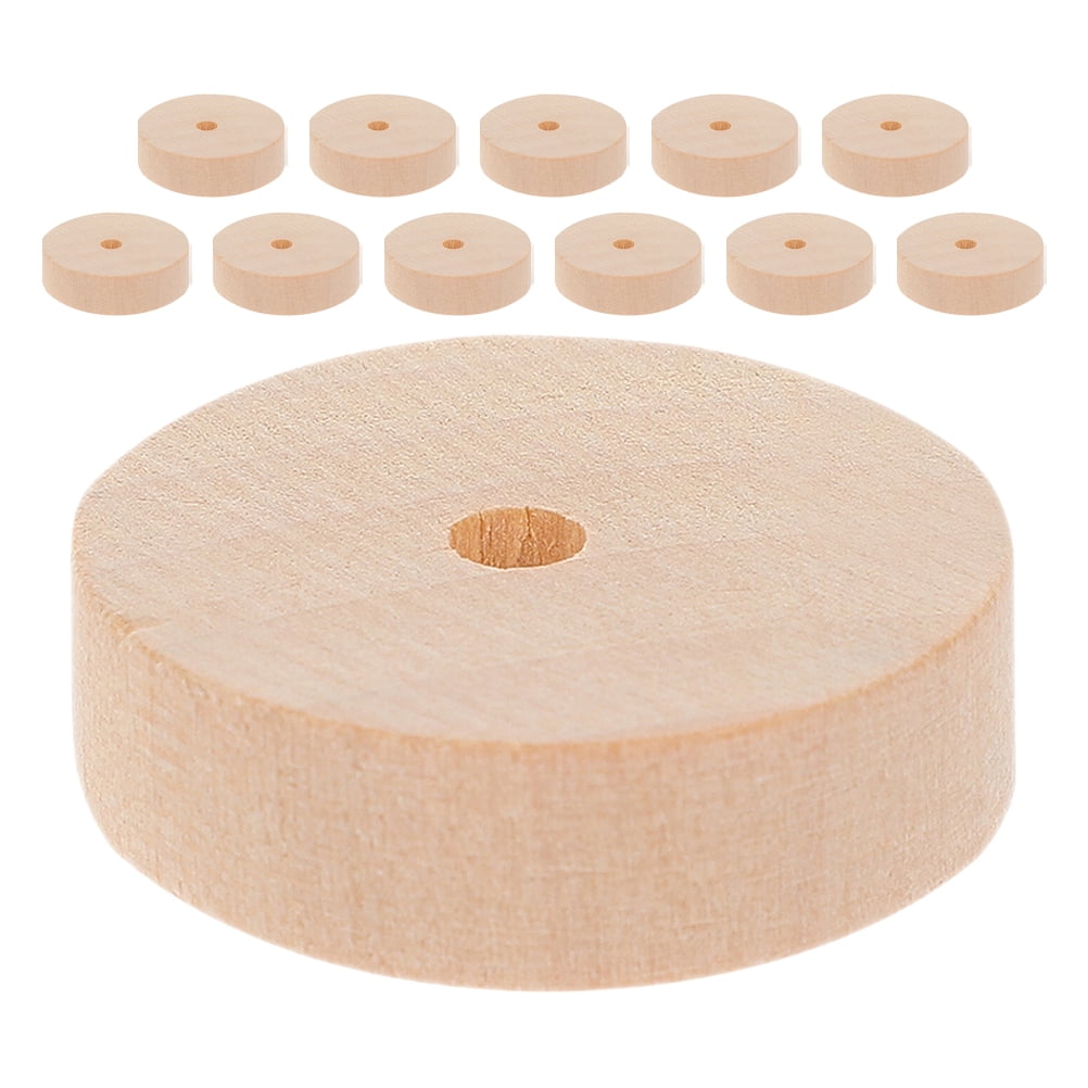 12pcs Wooden Wheels for Building Models and Toy Cars Wooden Craft ...