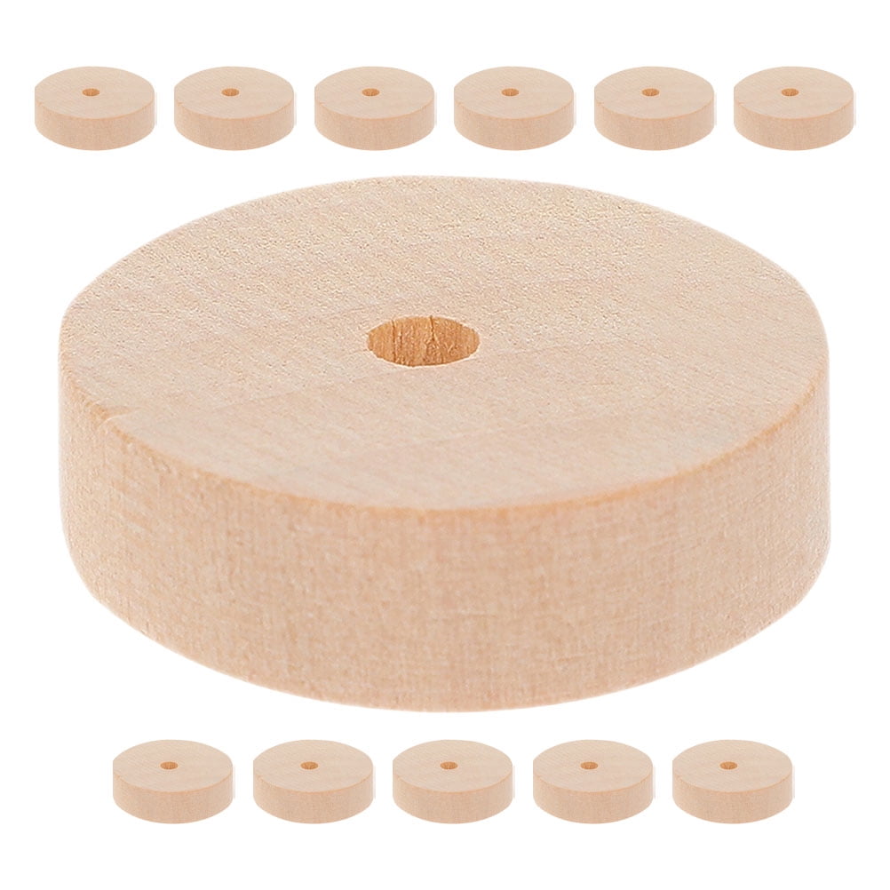12pcs Wooden Wheels for DIY Building Models Small Wood Wheels Kids Wood ...