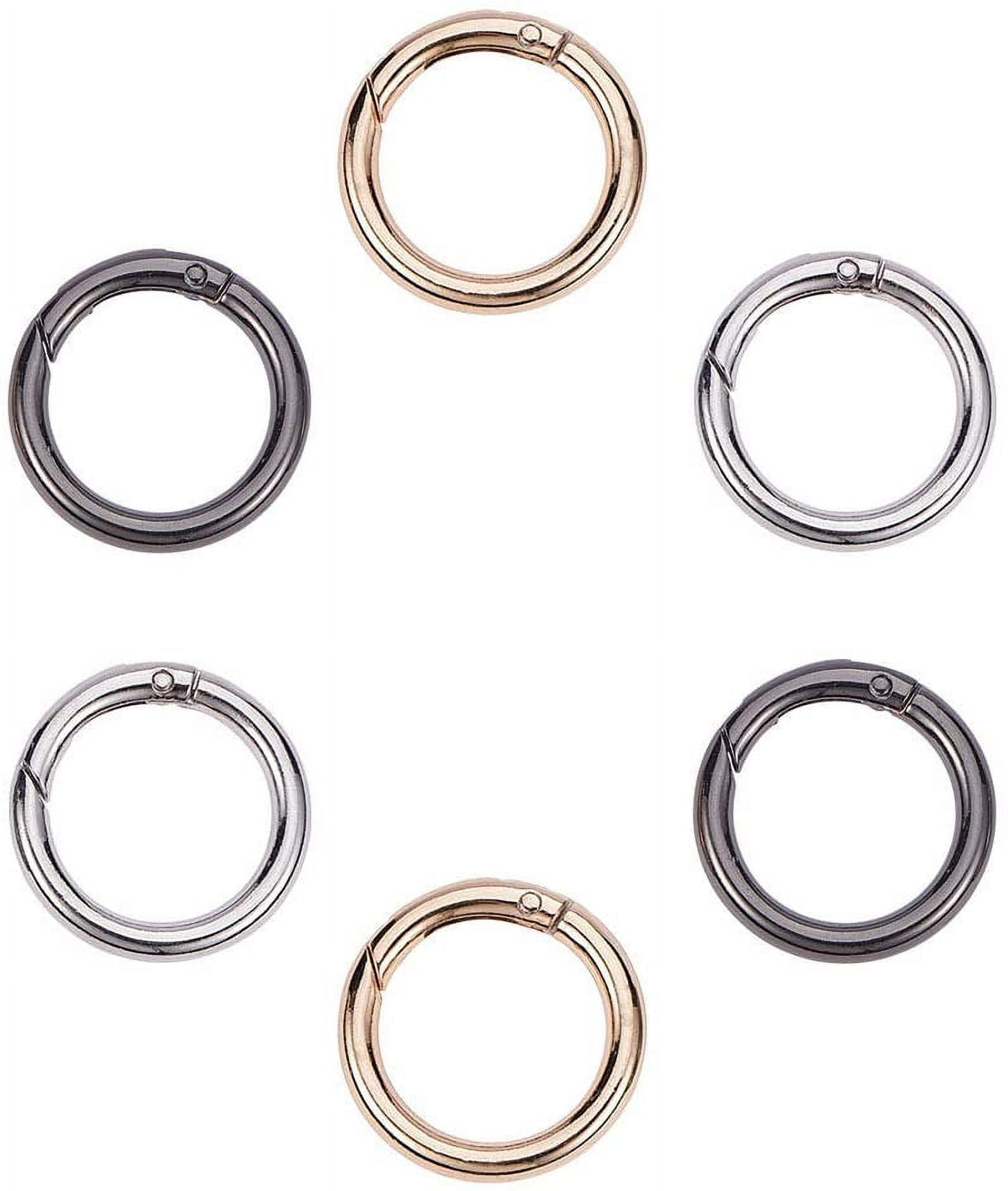 12pcs Zinc Alloy Key Clasps Spring Gate Rings Rings Mixed Color 33 ...