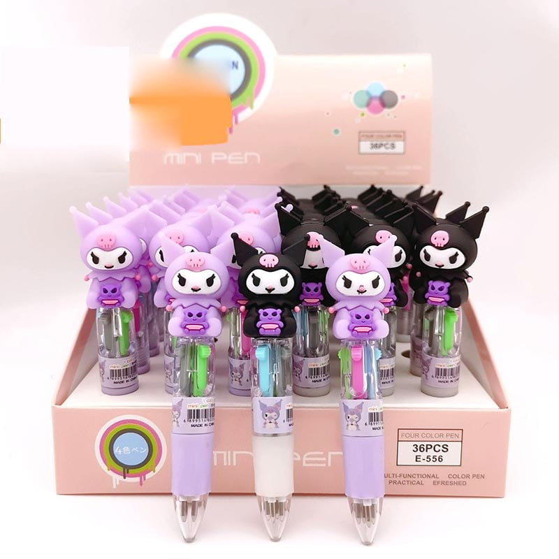 12pcs/lot Mini Sanrio 4 Colors Ballpoint Pen Kawaii Cinnamoroll Kitty ...