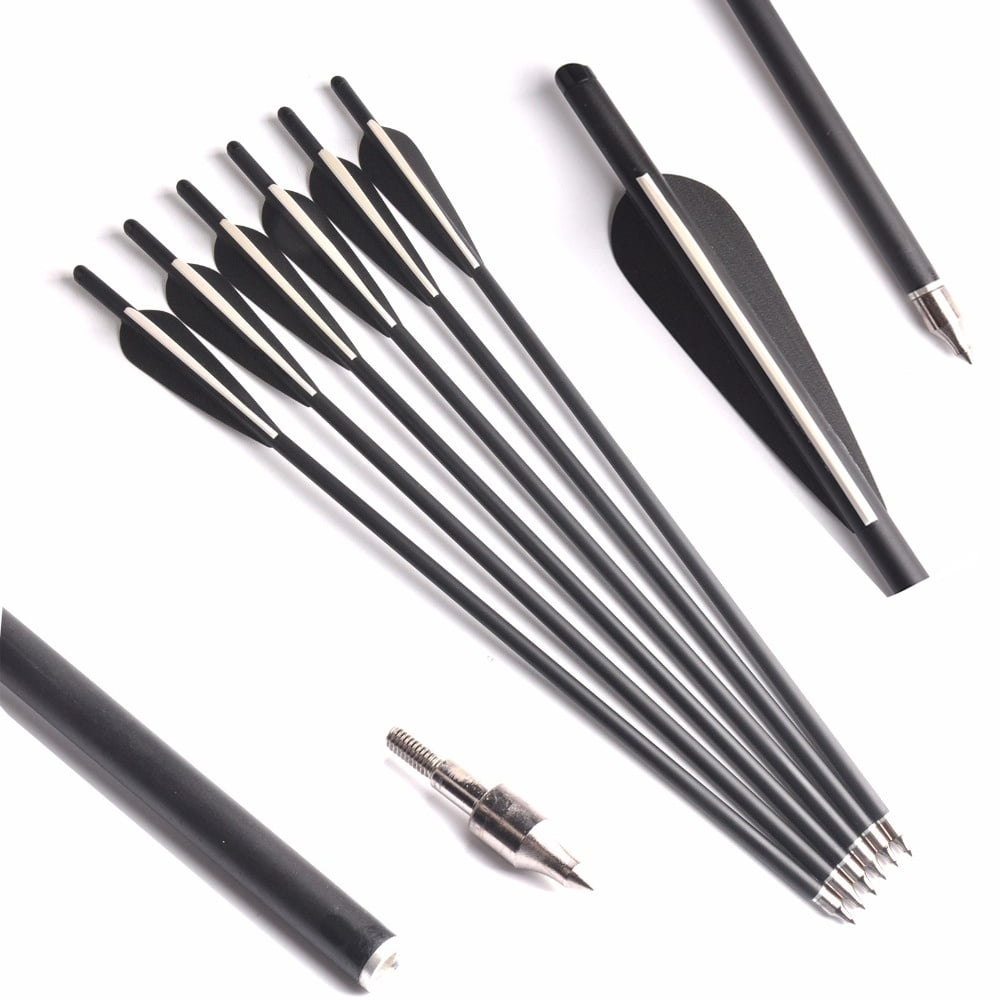 12pcs/set 17" Mixed Carbon Archery Arrows OD 8.8mm Crossbow Hunting ...