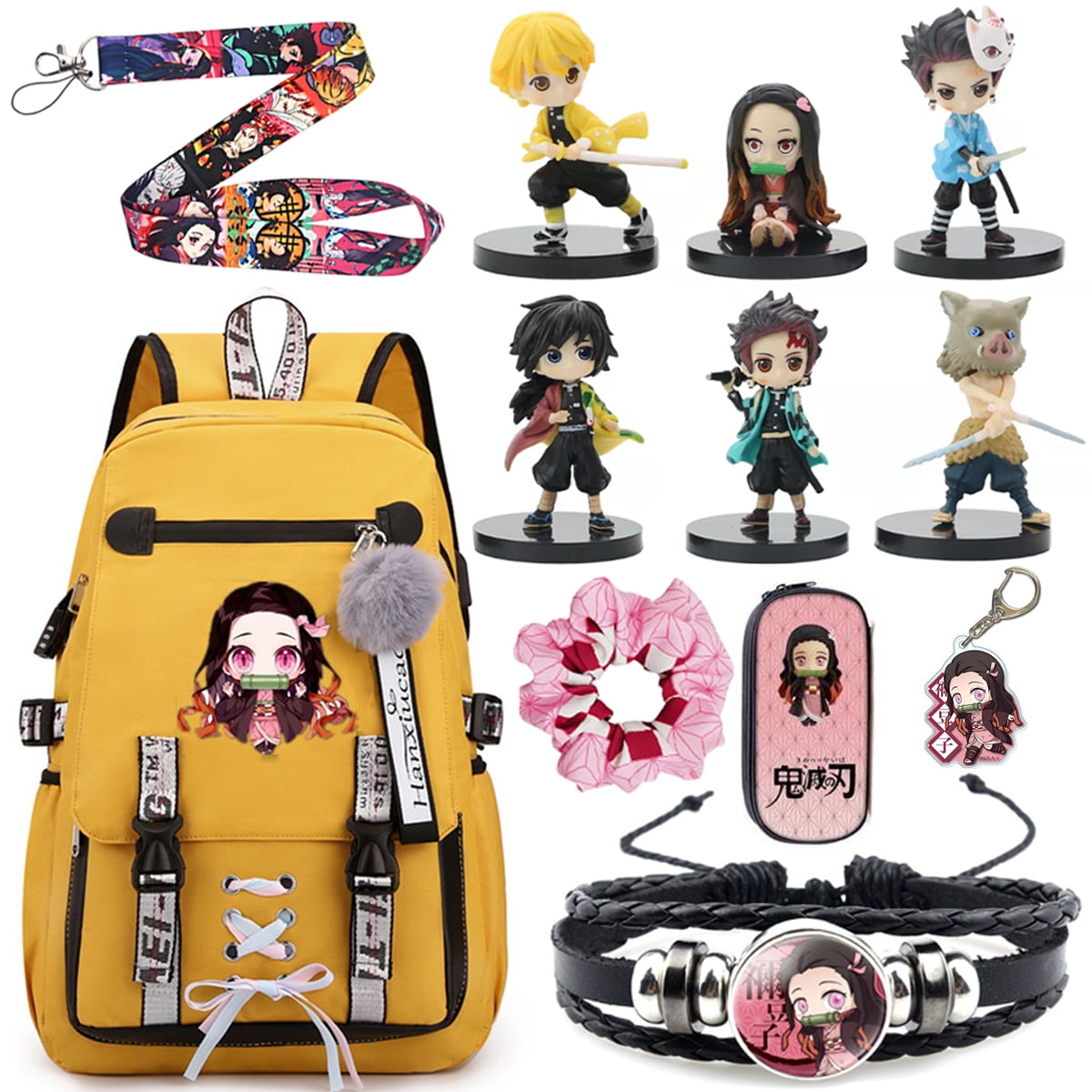 12pcs/set Rucksack Demon Slayer Nezuko School Backpacks - Walmart.com