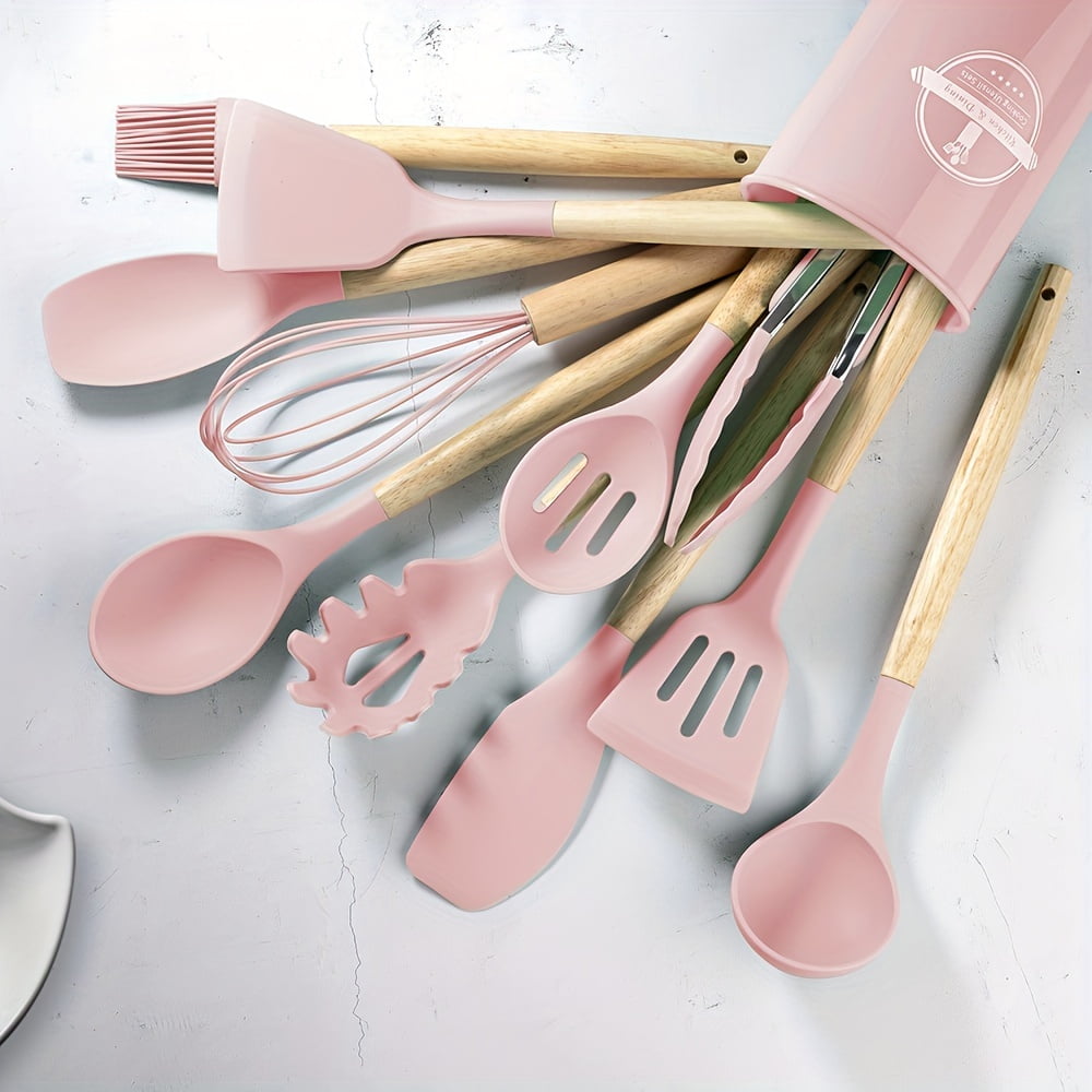 12pcs/set, Silicone Kitchen Utensils Set, Heat Resistant Cooking ...