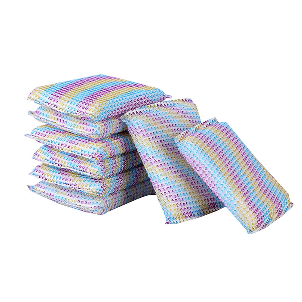 12pcs/set Soft Sponge Scouring Pads Dish Bowl Kitchen Cleaning Scrub ...