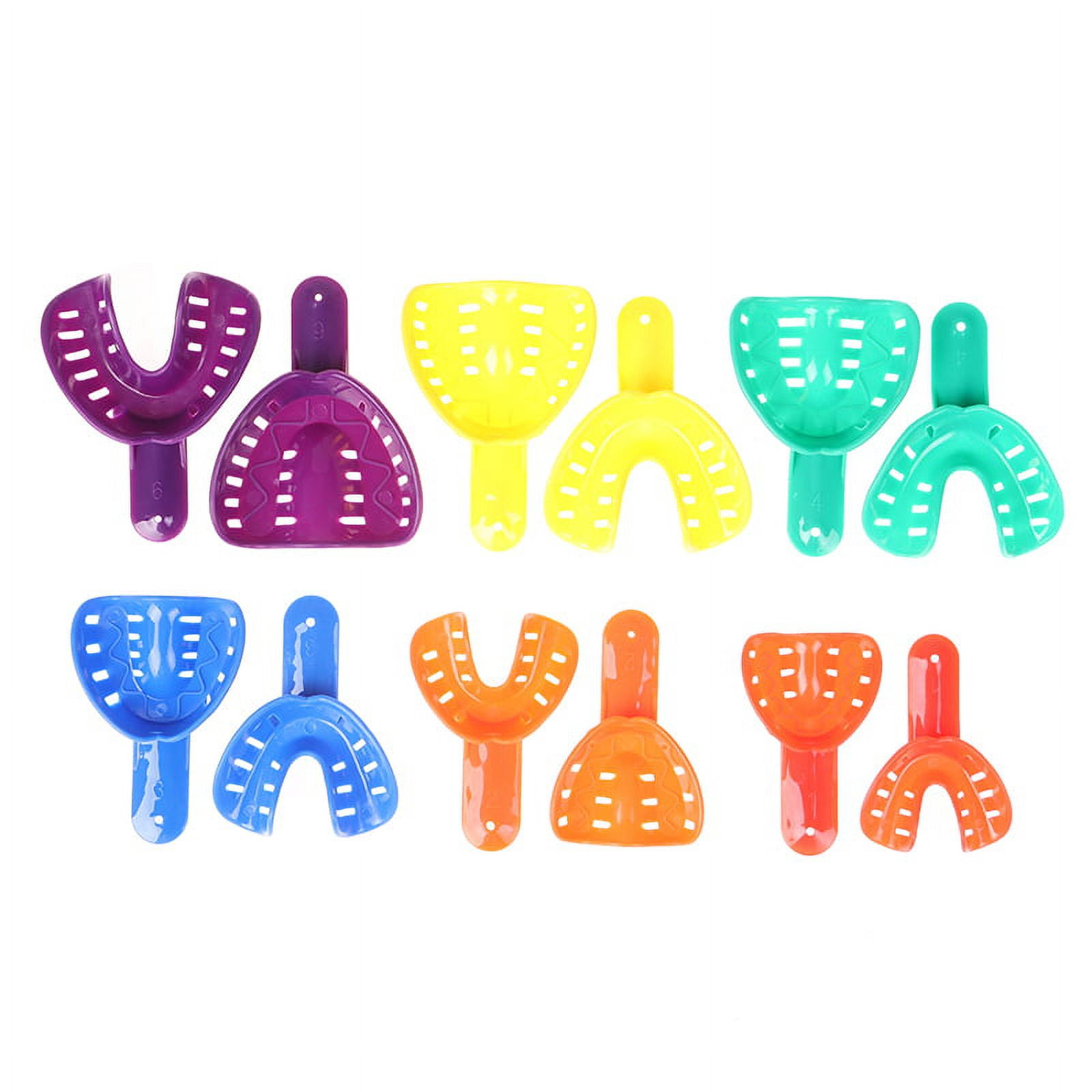 12pcs/set Teeth Holder Trays Plastic Dental Impression Trays Central ...