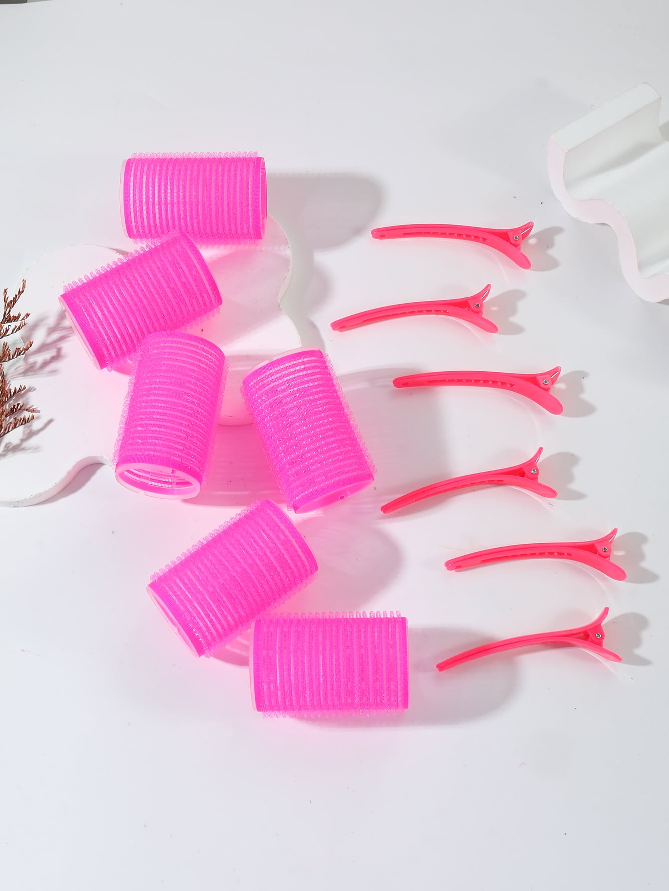 12pcs/set air bar curling iron tube self-adhesive magic roll and bangs ...