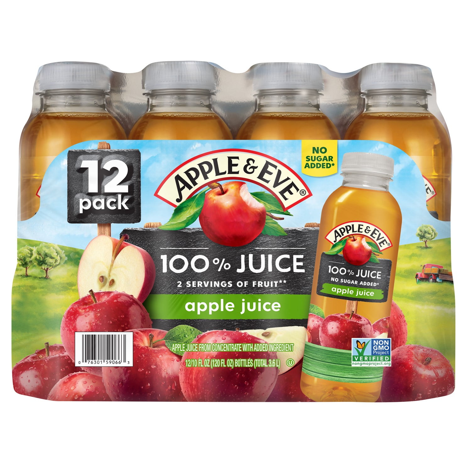 Apple & Eve 100% Apple Juice, 10 fl oz, 12 Pack Box - Walmart.com