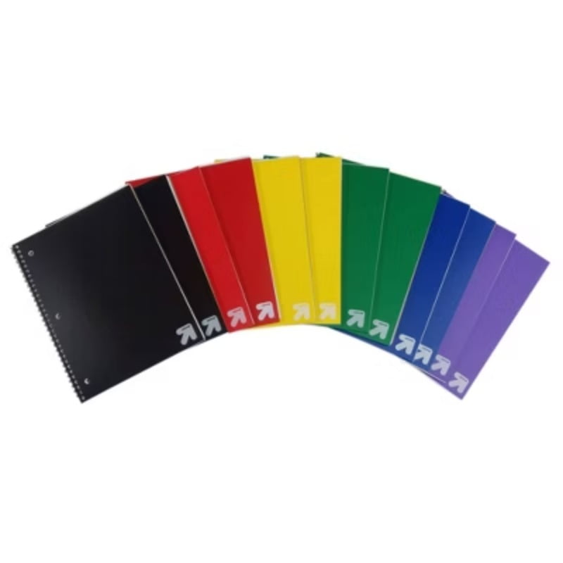 12pk 70 sheet College Ruled 1 Subject Spiral Notebook Assorted Colors ...